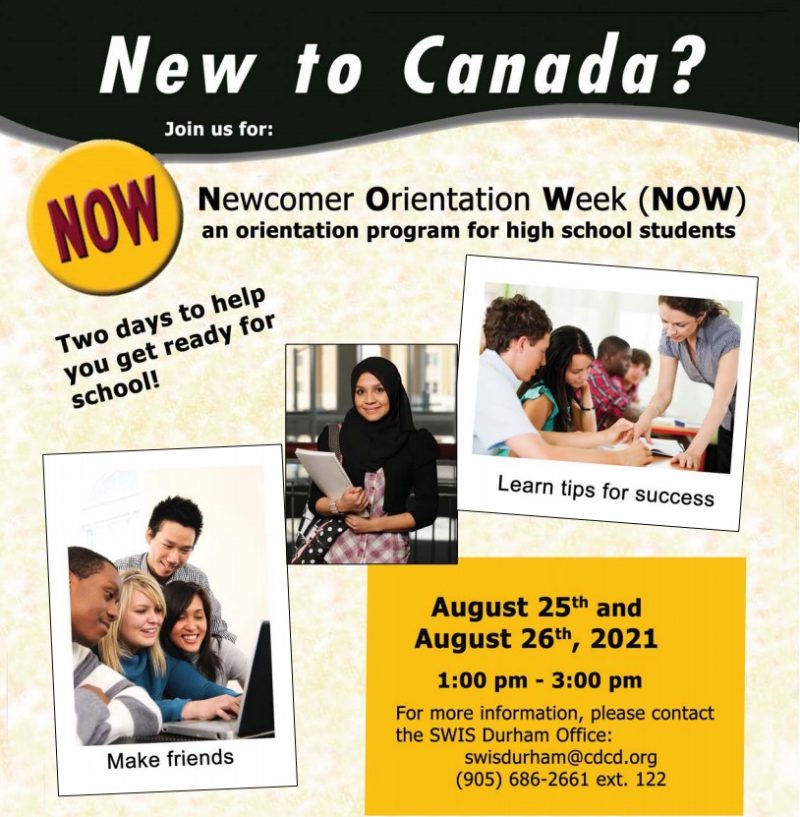 Newcomer Orientation Week (NOW) – CDCD