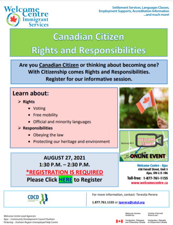 Canadian Citizen, Rights and Responsibilities – CDCD