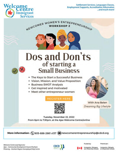 Dos and Don’ts of Starting a Small Business – Newcomer Women ...