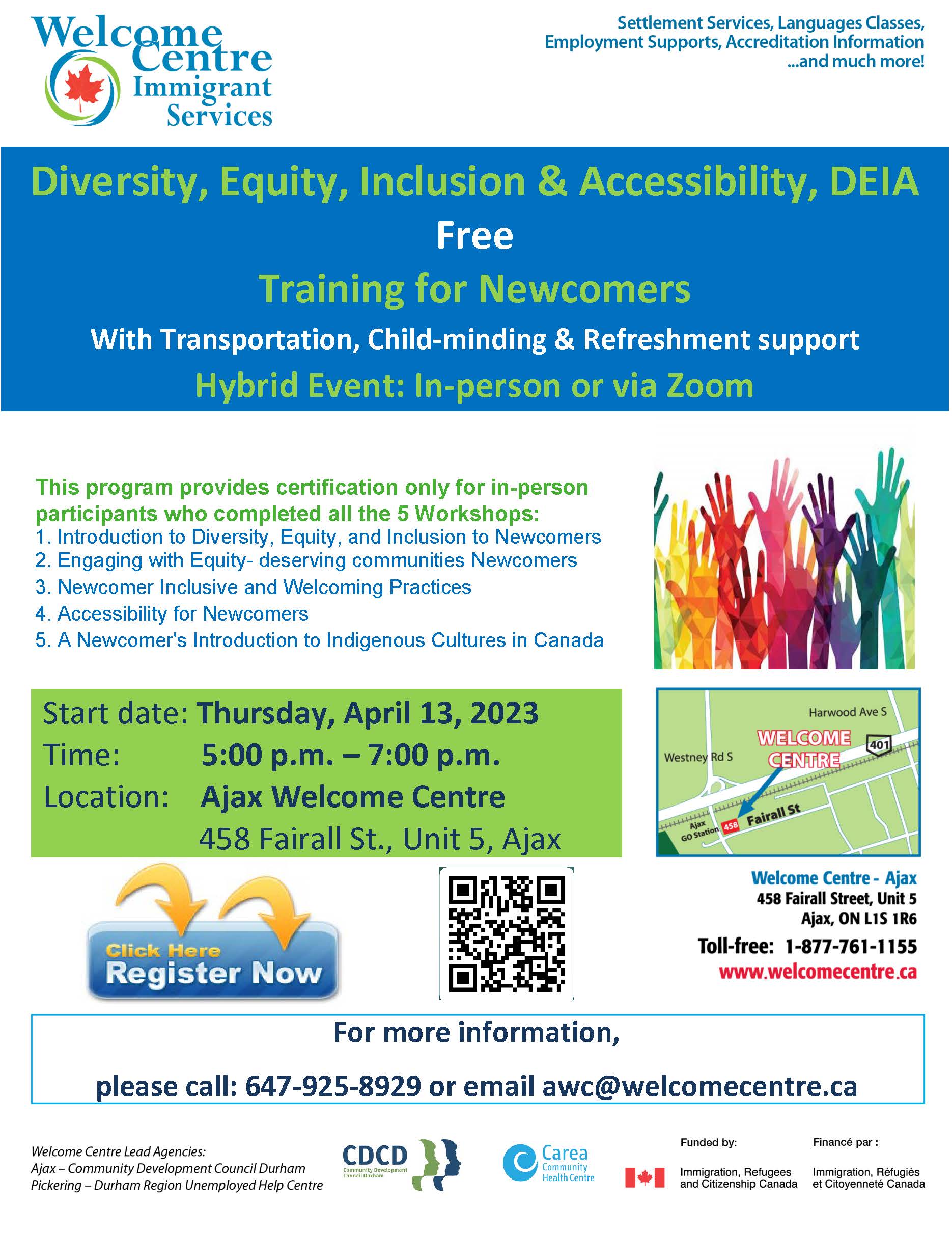 Diversity, Equity, Inclusion & Accessibility Training for Newcomers – CDCD