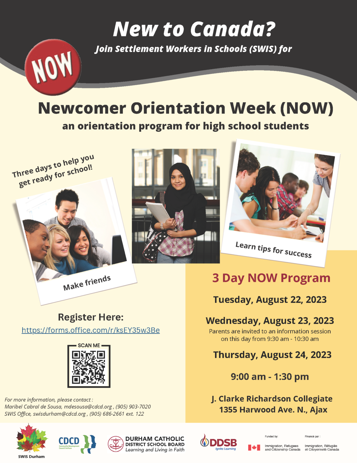 Newcomer Orientation Week (NOW) – CDCD