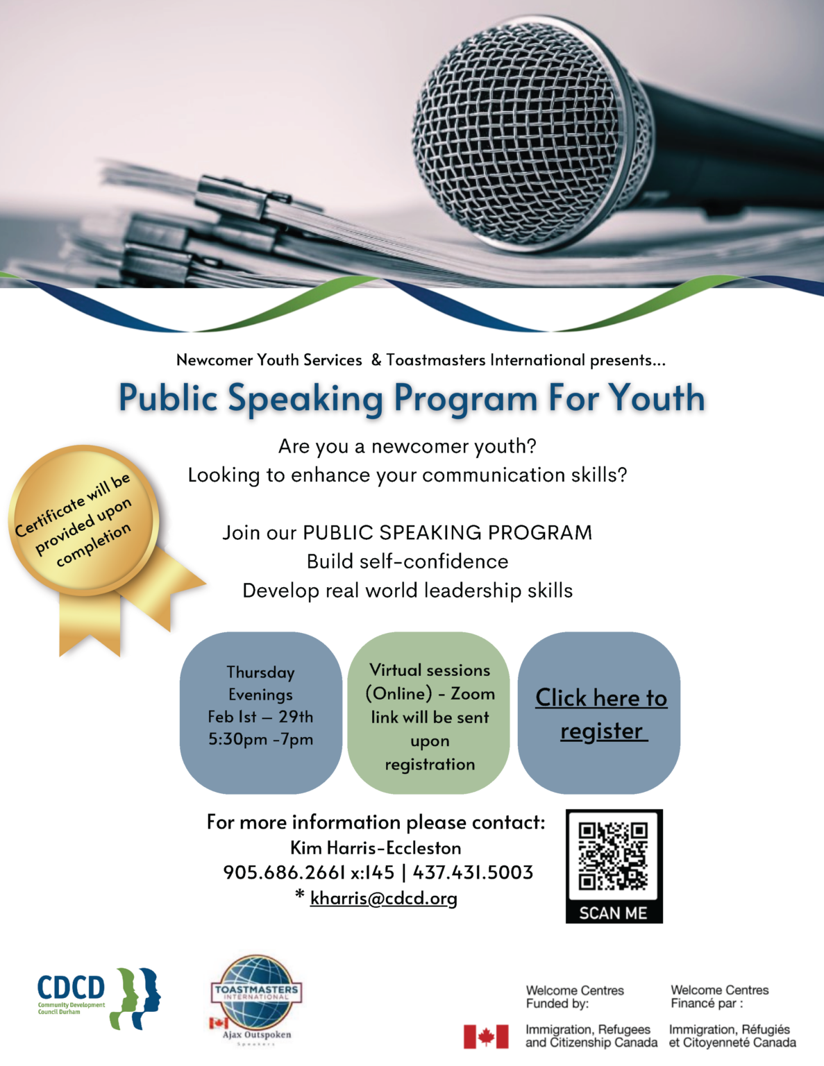 Public Speaking for Newcomer Youth – CDCD